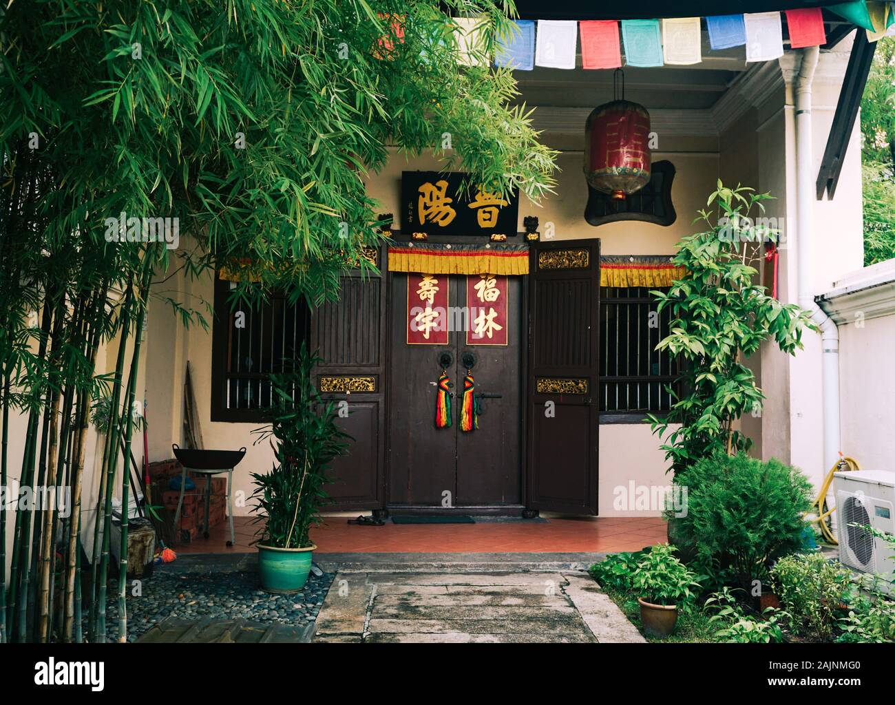 Penang, Malaysia - Mar 9, 2019. Old Chinese house located in George ...