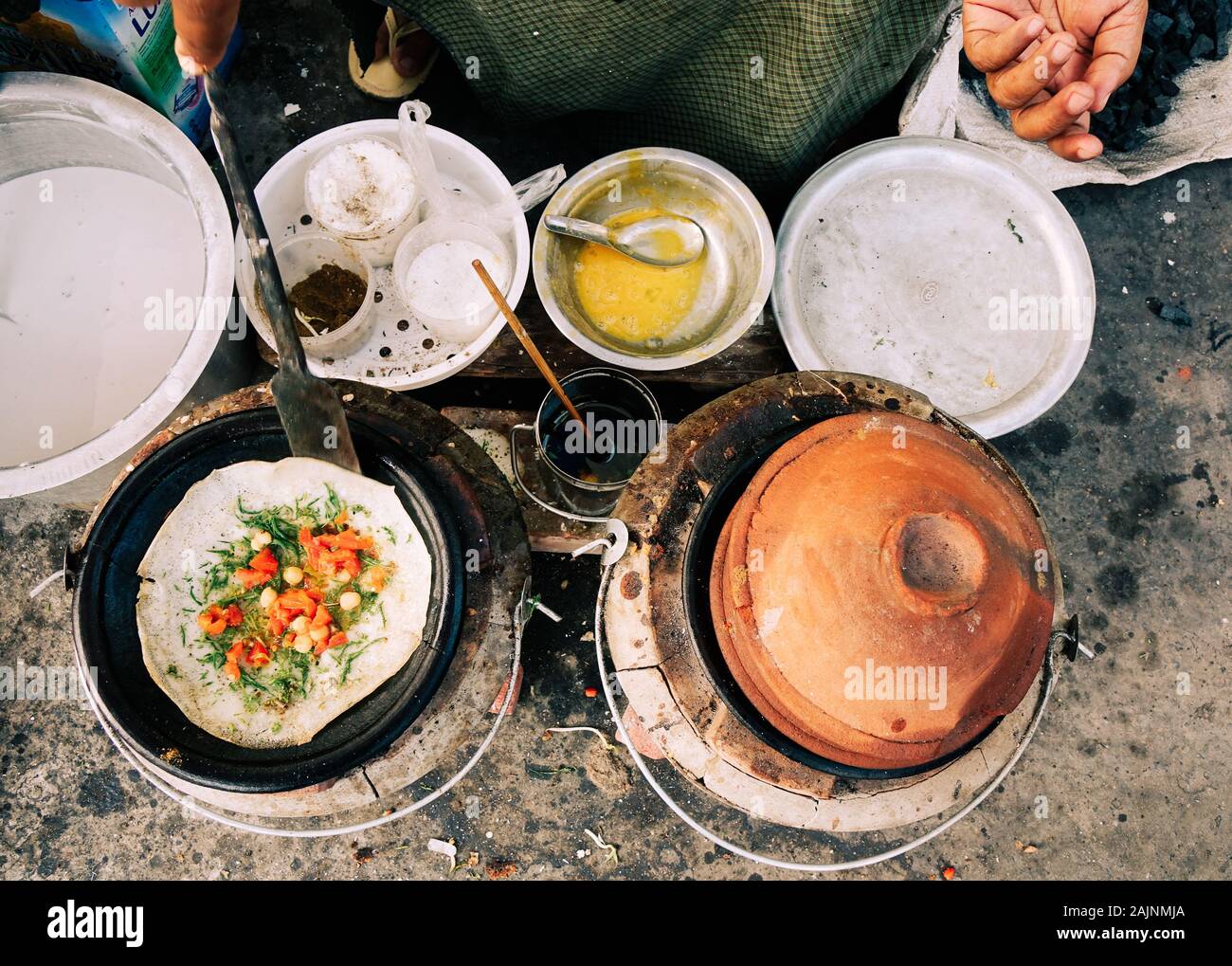 Pizza street food in Yangon, Myanmar. Street food in Yangon is arguably ...