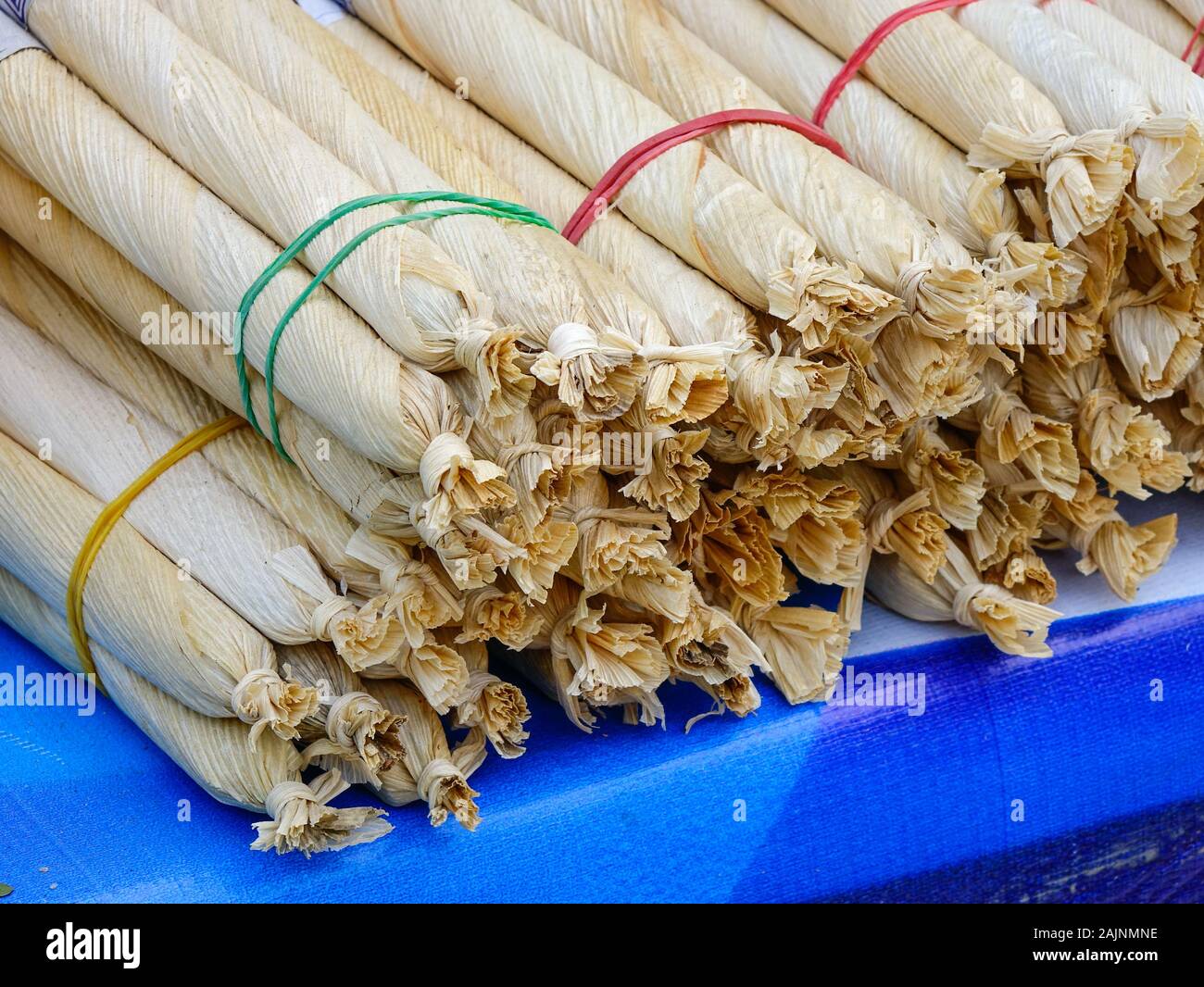Burmese cheroot cigars with tobacco for sale at rural market in ...