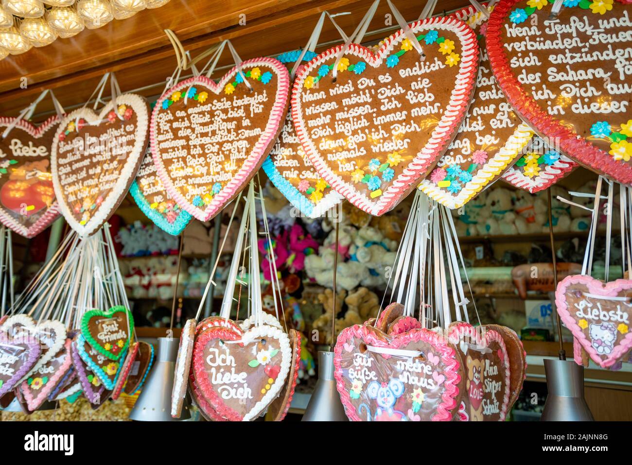 Traditional Gingerbread heart cookie in Germany Stock Photo - Alamy