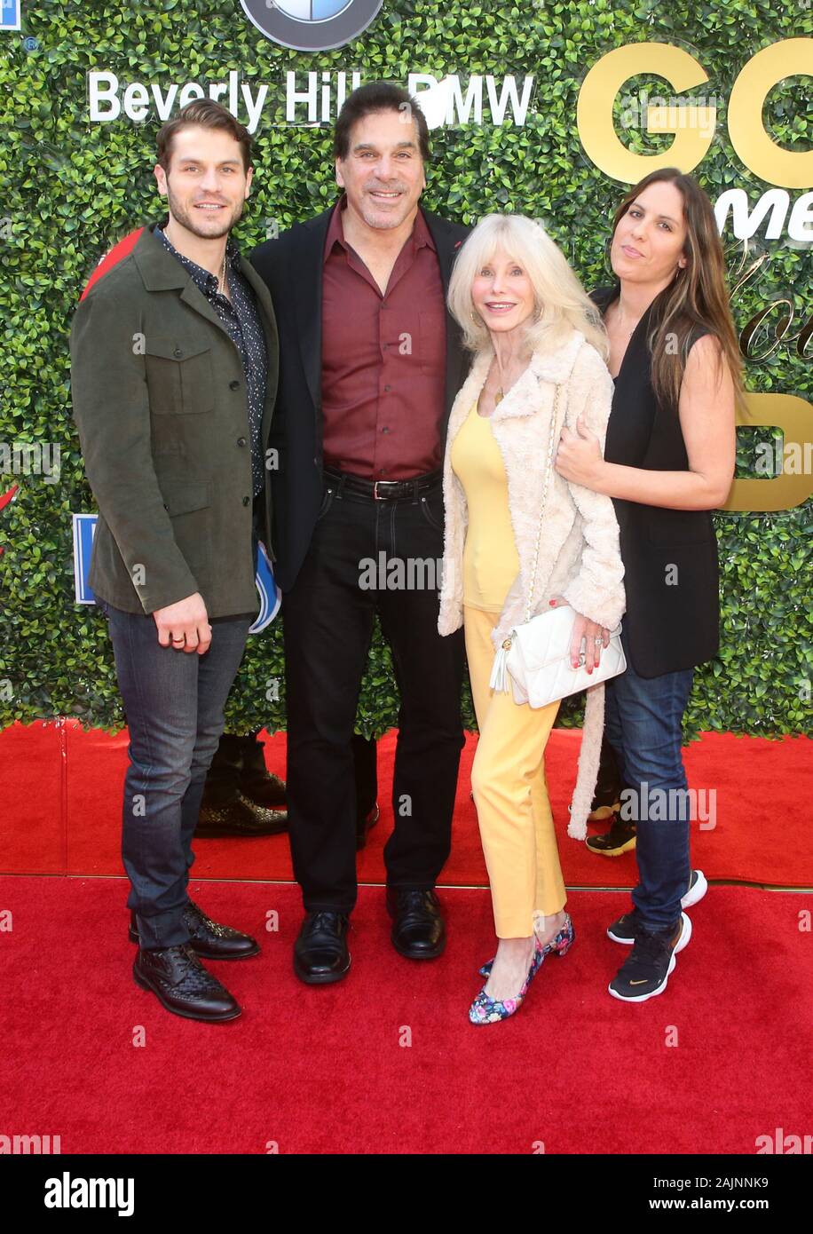 Beverly Hills, USA. 4th Jan, 2020. Lou Ferrigno Jr, Lou Ferrigno, Carla ...