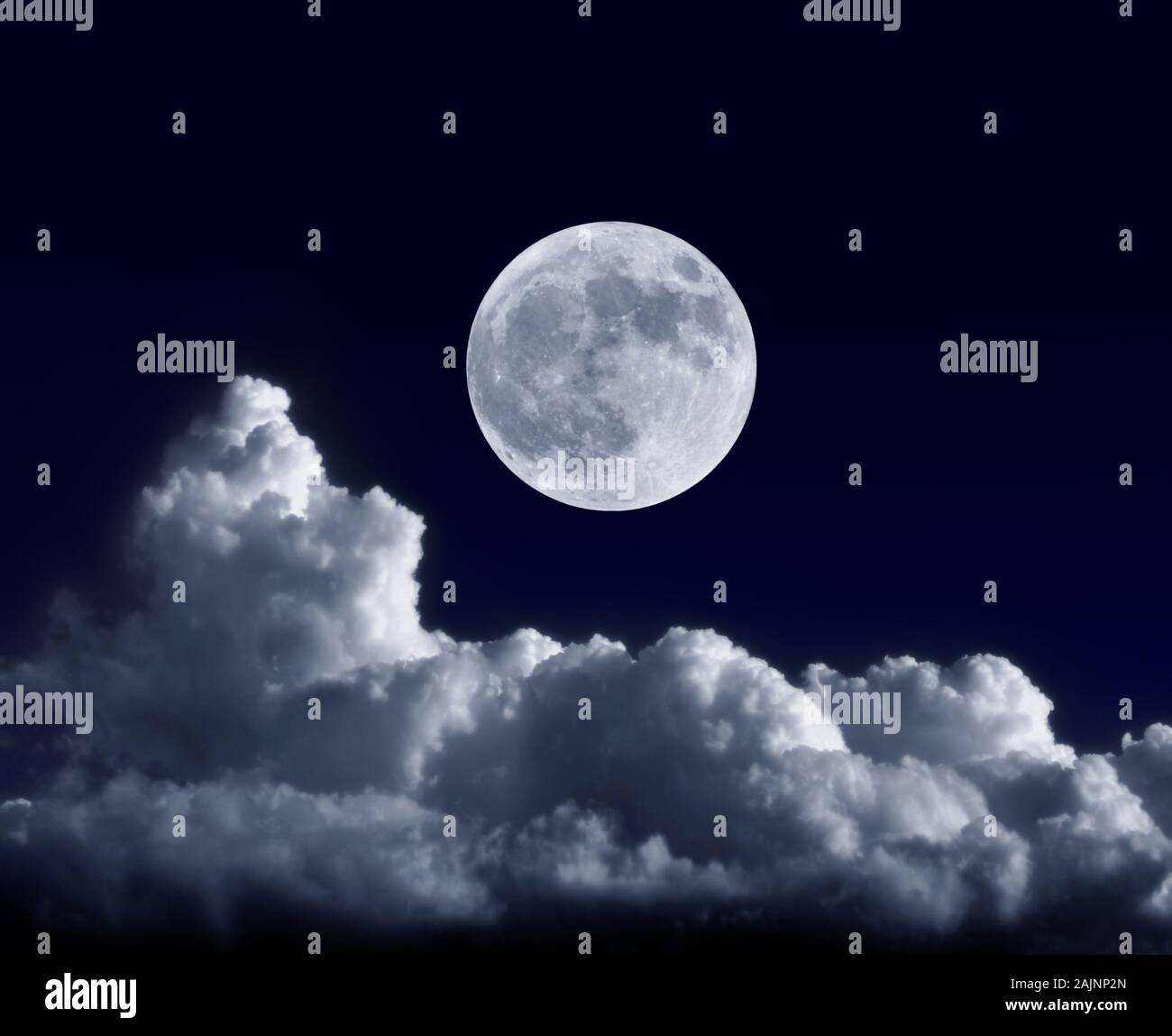 Full moon at its perigee during the supermoon of May 5, 2012 Stock ...