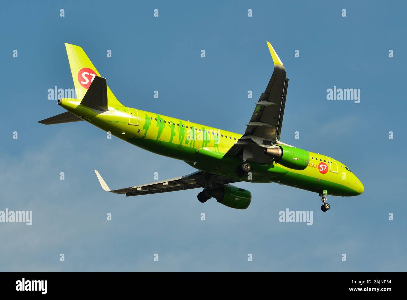 Bangkok, Thailand - Apr 21, 2018. VP-BOJ S7 Siberia Airlines Airbus ...