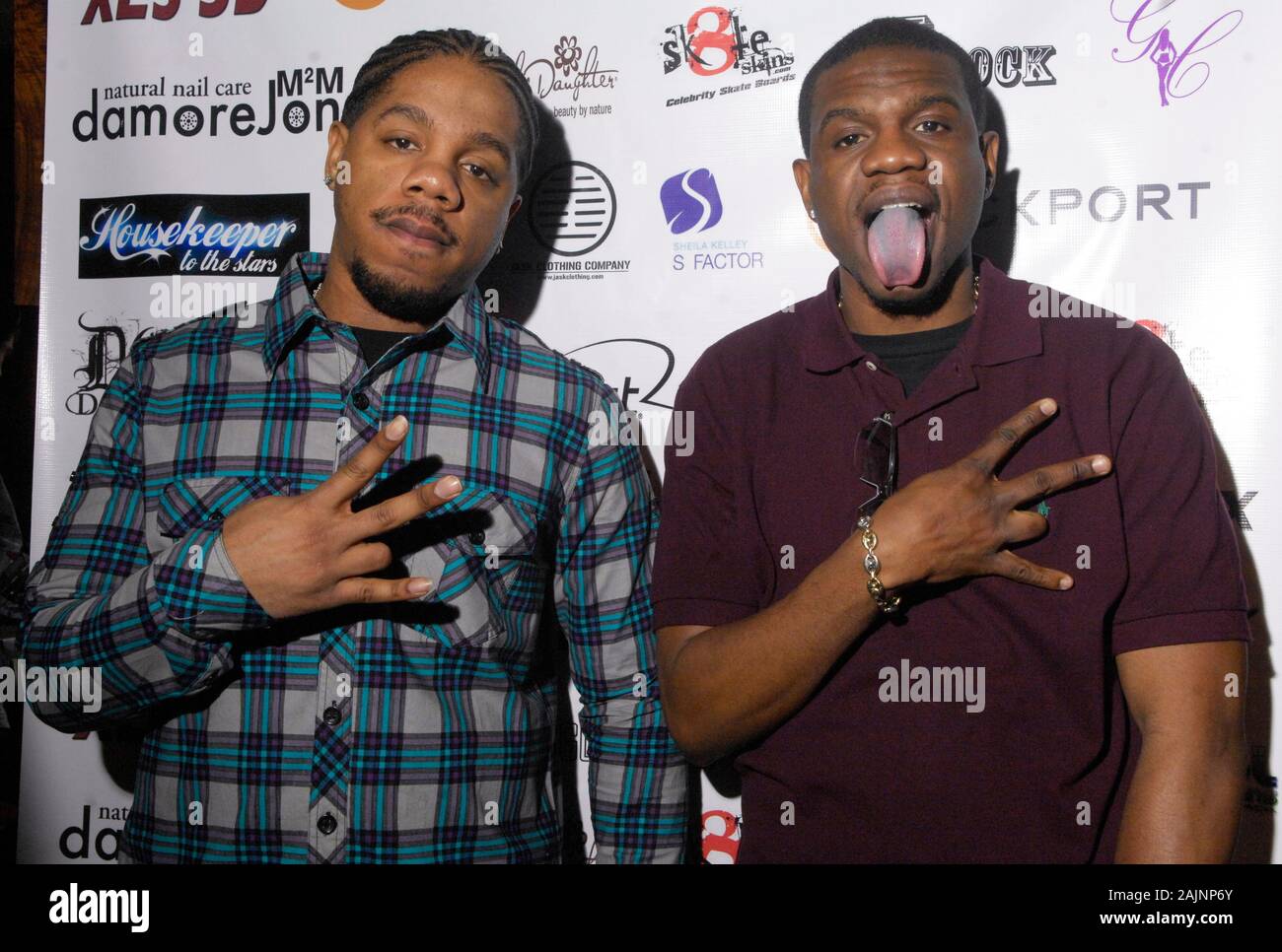 Brothers Timothy and Theron Thomas of R. City aka Rock City attend a ...