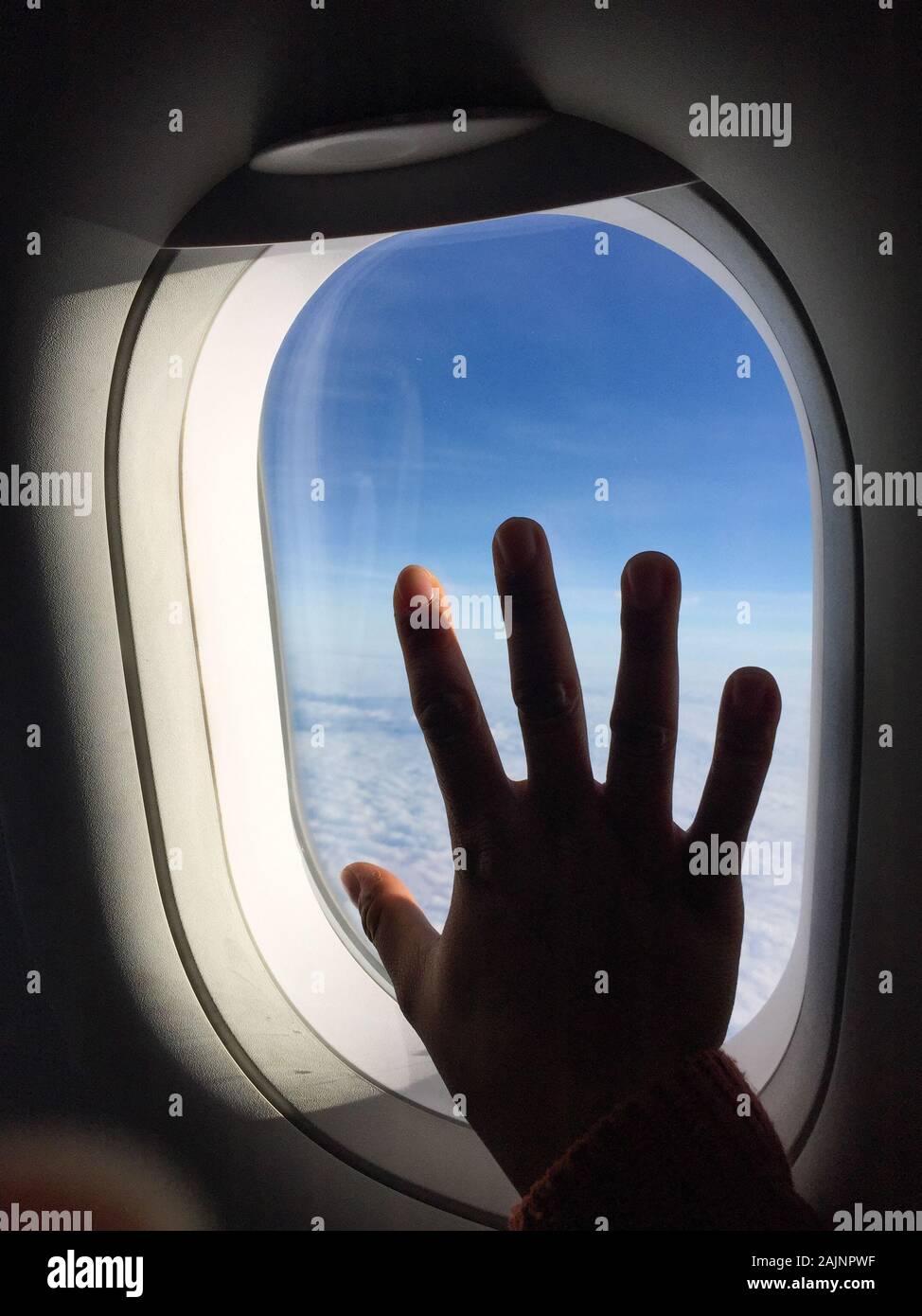 Inside airplane cabinet hi-res stock photography and images - Alamy