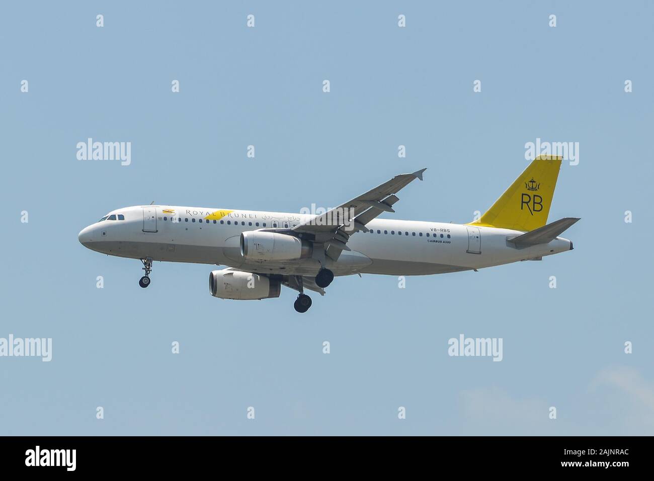 Bangkok, Thailand - Apr 21, 2018. V8-RBS Royal Brunei Airlines Airbus ...