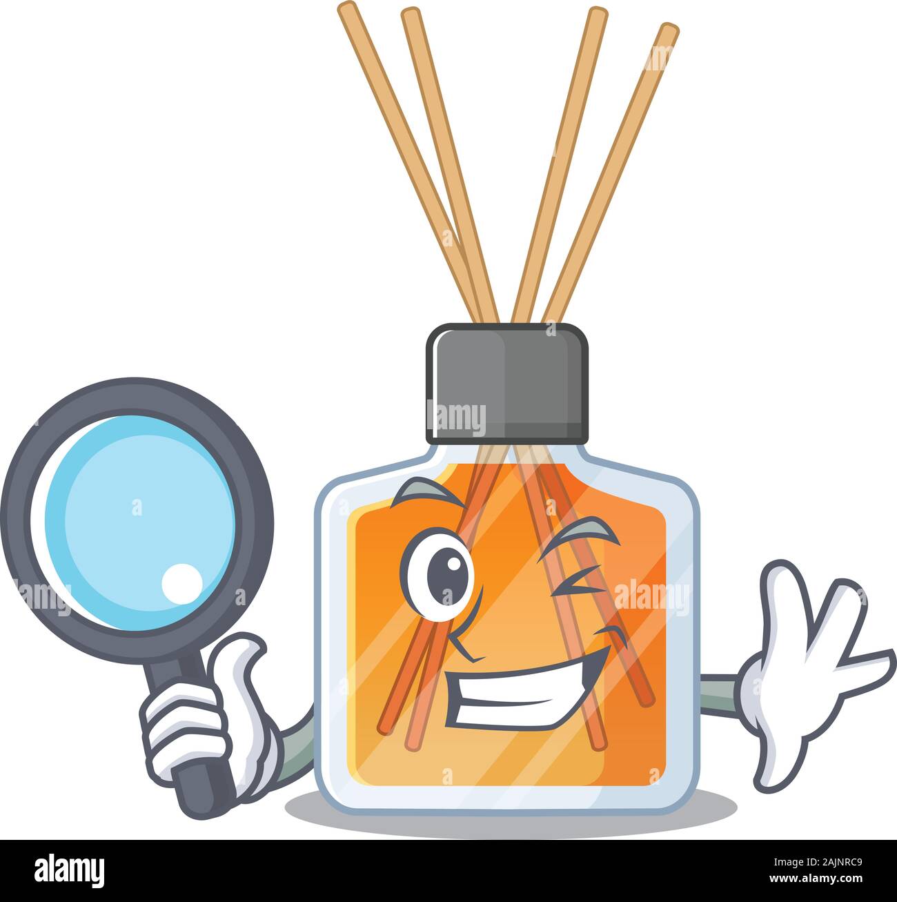 Cool and Smart air freshener sticks Detective cartoon mascot style ...