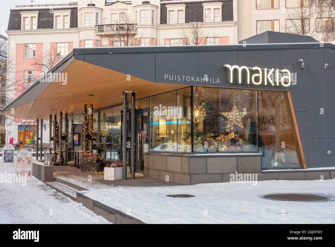 Park Café Makia in Oulu Finland Stock Photo - Alamy