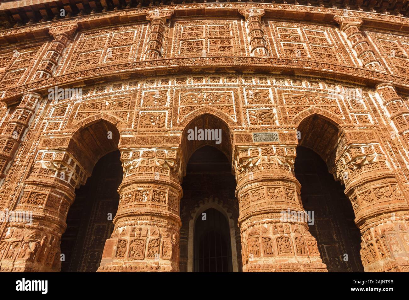Bishnupur, West Bengal/India - February 6 2018: The ornate details on ...