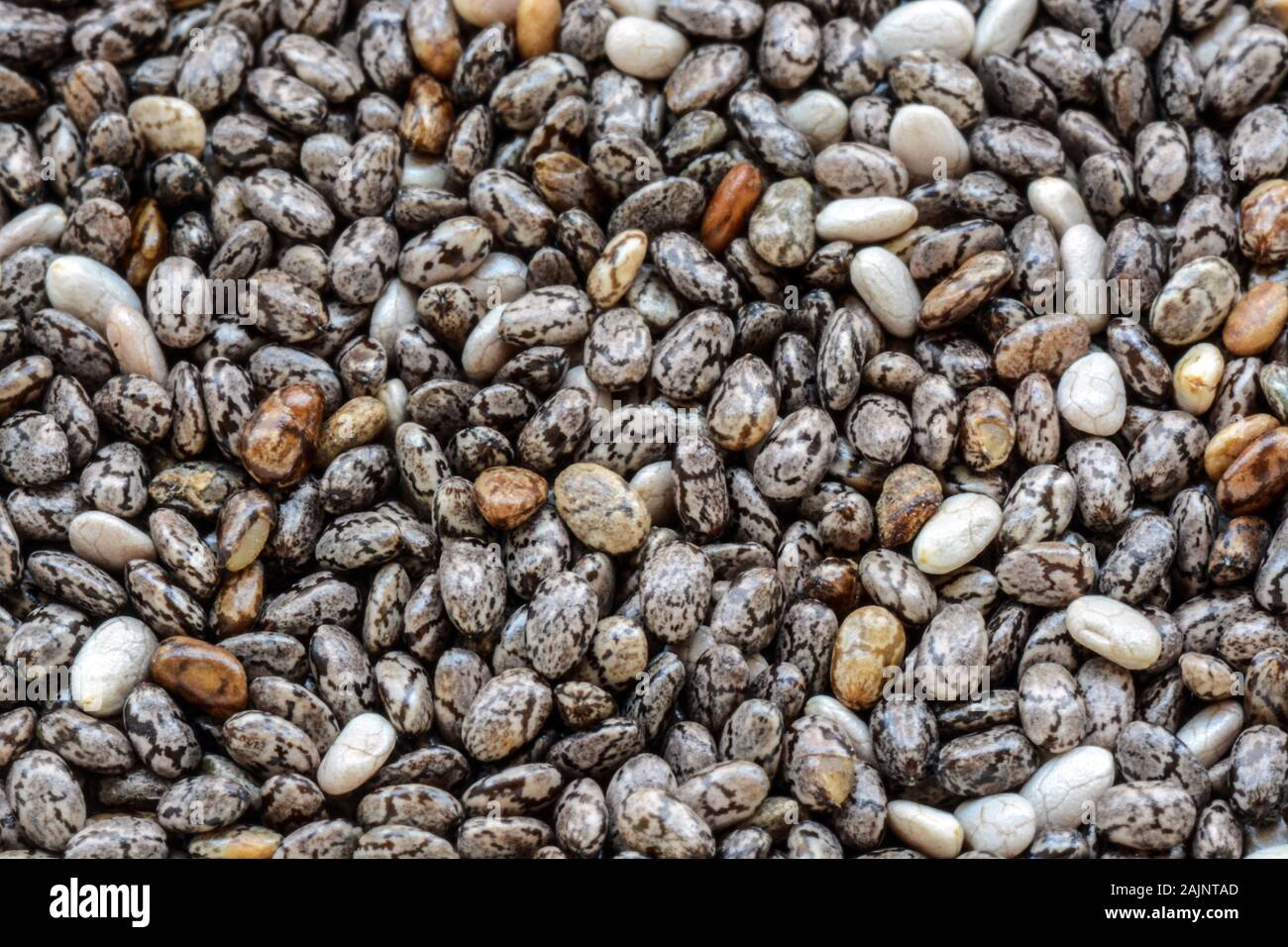 Close-up macro background of whole dried organic chia seeds Stock Photo ...