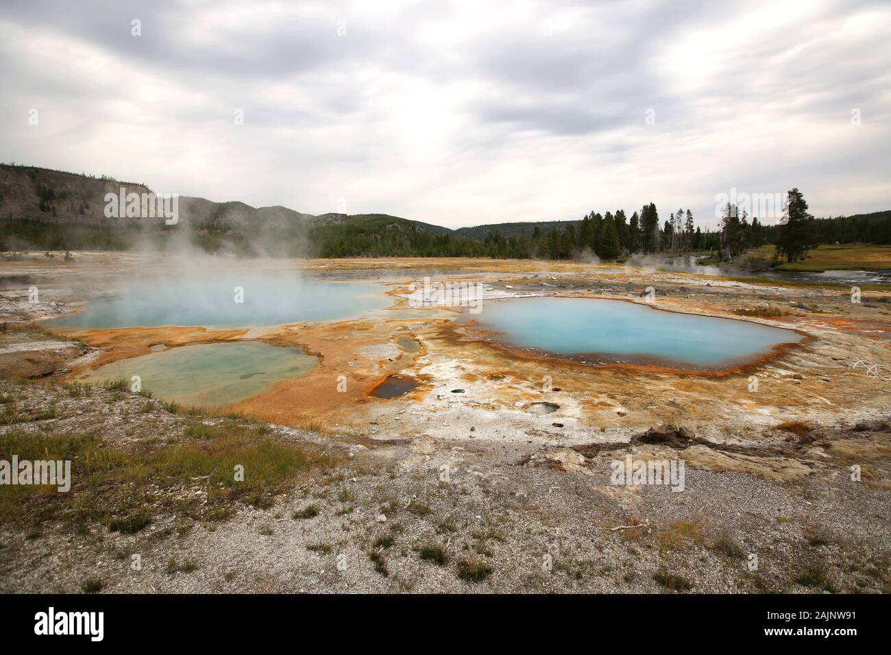 Black Sand Basin Area, Yellowstone National Park Stock Photo - Alamy