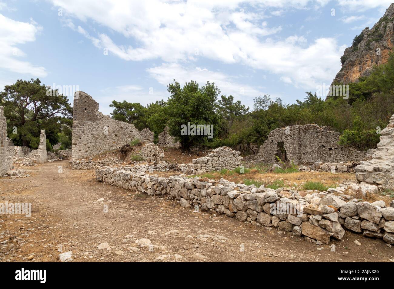 Ruins of the ancient city of Olympos in Cirali village in Antalya ...
