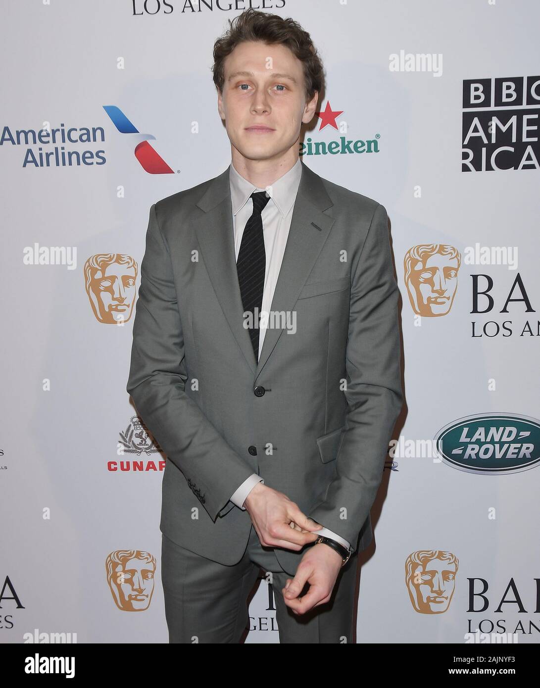 Beverly Hills, USA. 04th Jan, 2020. George MacKay arrives at The BAFTA ...