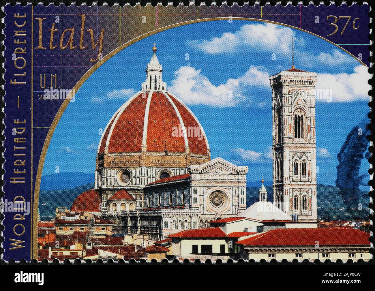 Florence cathedral on postage stamp Stock Photo - Alamy