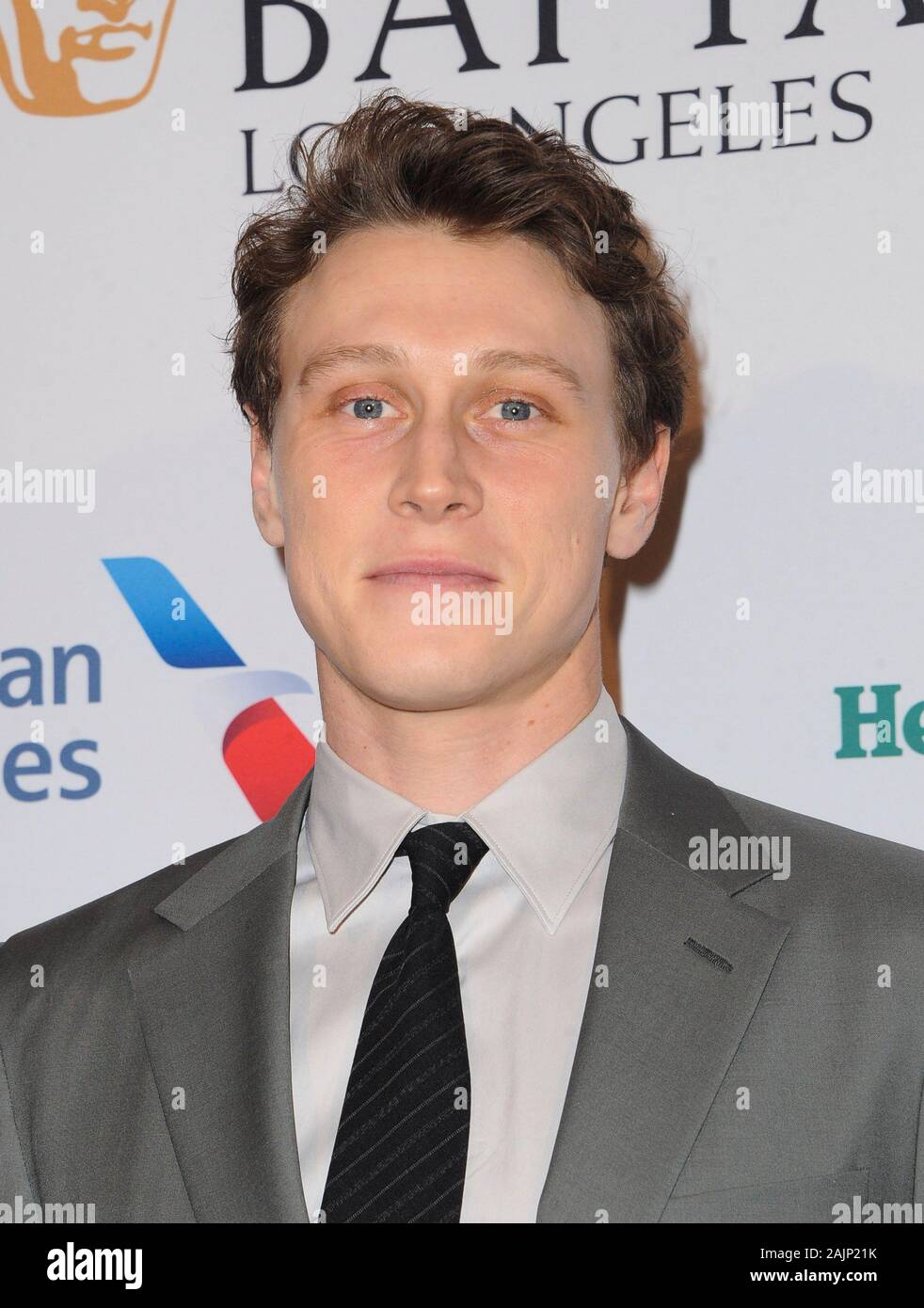 Los Angeles, CA. 4th Jan, 2020. George Mackay at arrivals for BAFTA Tea ...