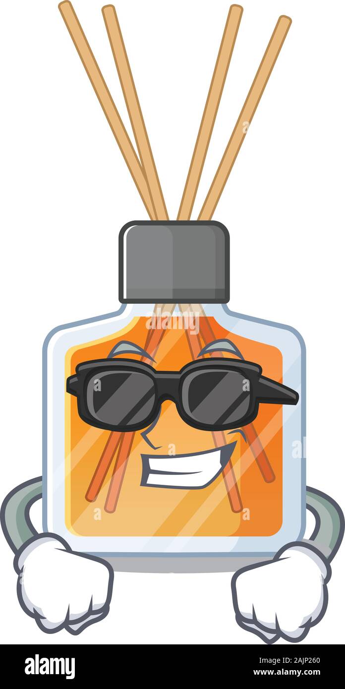Super cool air freshener sticks character wearing black glasses Stock ...