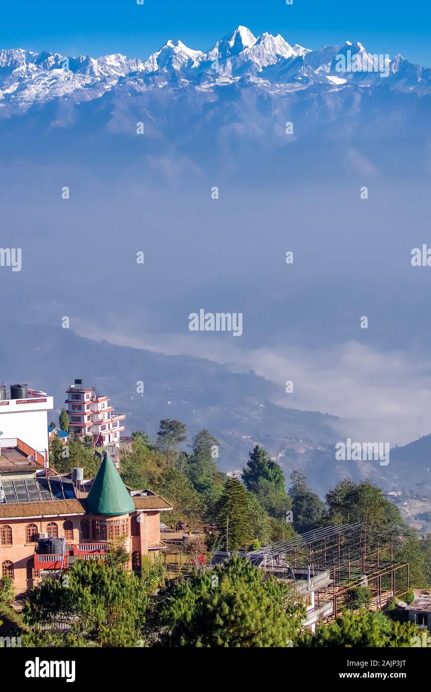 Himalayan mountain views in Nepal Stock Photo - Alamy