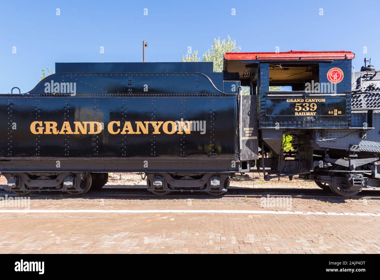 Williams, Arizona, USA- 01 June 2015: Old, historic Grand Canyon train ...