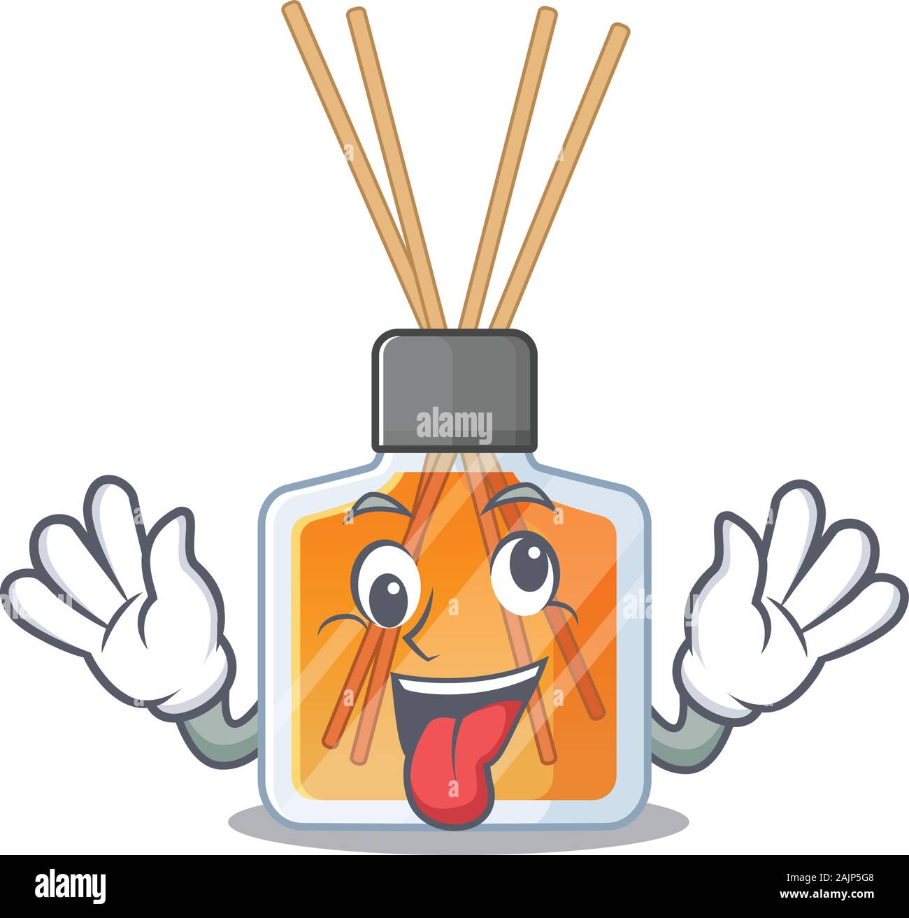 air freshener sticks Cartoon character style with a crazy face Stock ...