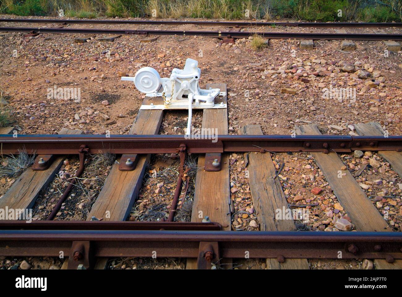 switch of the Pichi Richi Railway in South Australia Stock Photo - Alamy