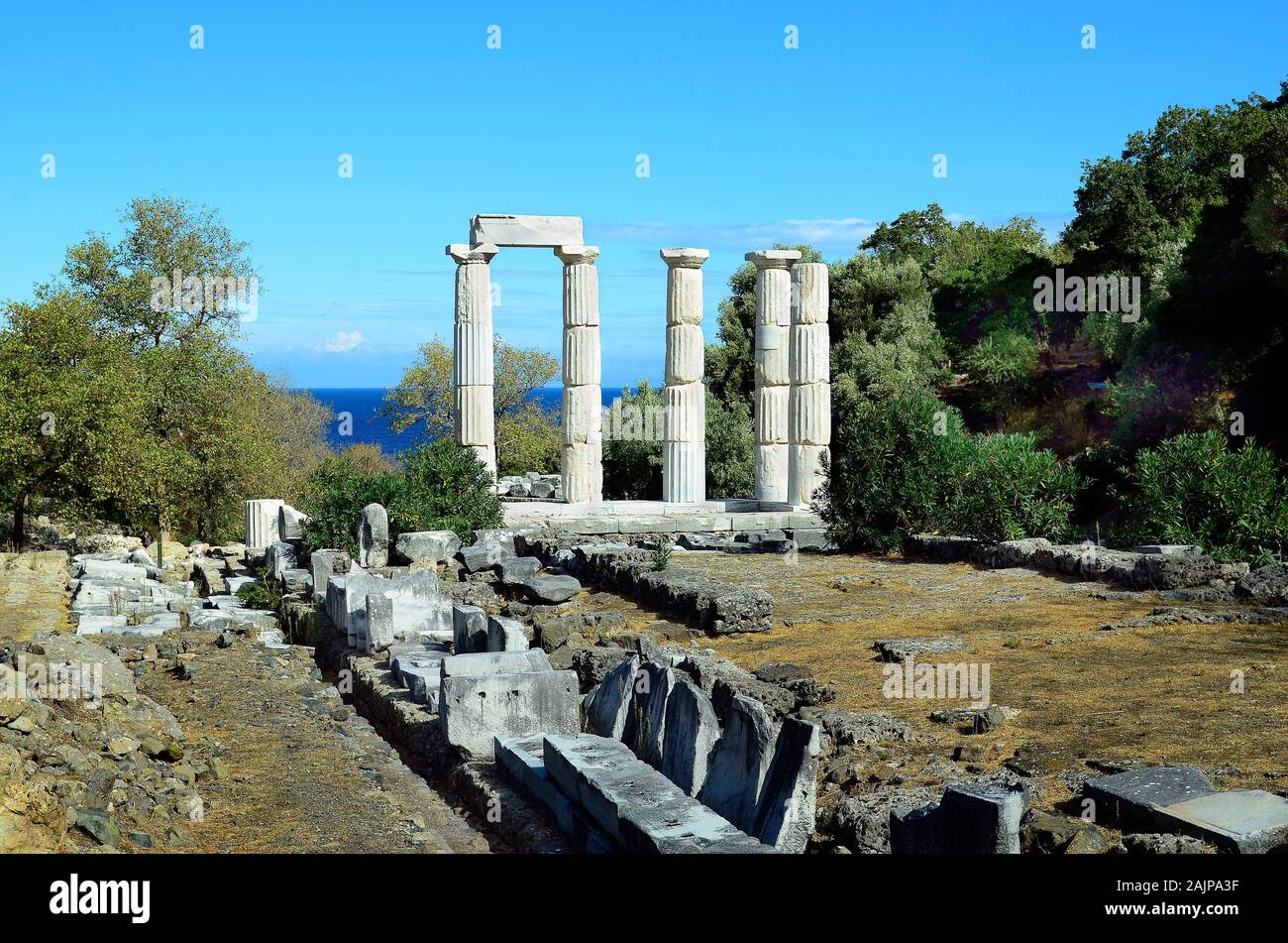 Greece, Samothrace, Sanctuary of the great gods in Palaeopolis, ancient ...