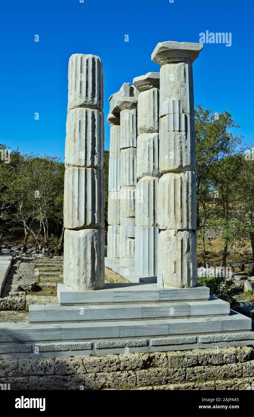 Greece, Samothrace, Sanctuary of the great gods in Palaeopolis, ancient ...