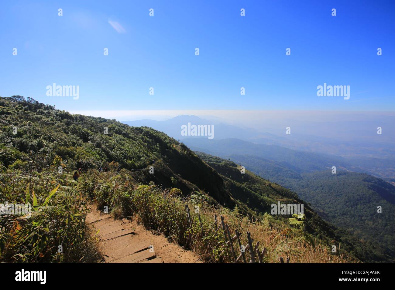 chiang rai doi inthanon peak view in thailand, the highest mountain in ...
