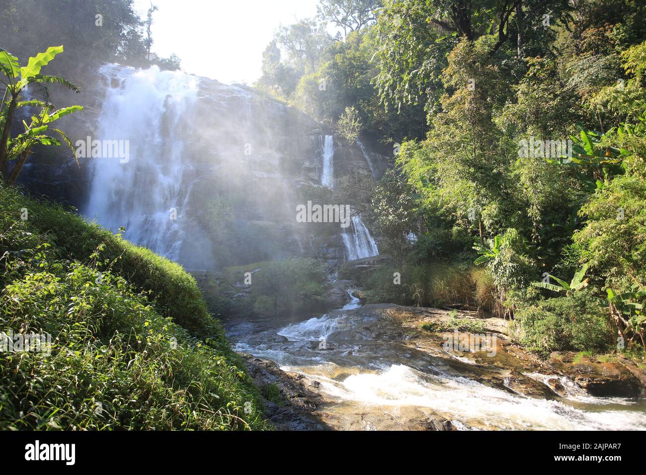 Wachirathan waterfall : waterfall in doi inthanon national park, Chiang ...