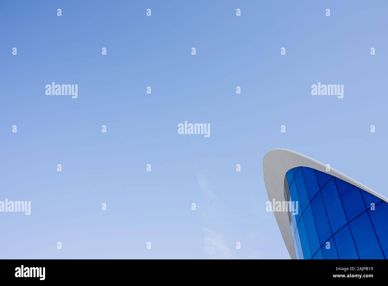 Architecture design background with negative space and blue sky Stock ...