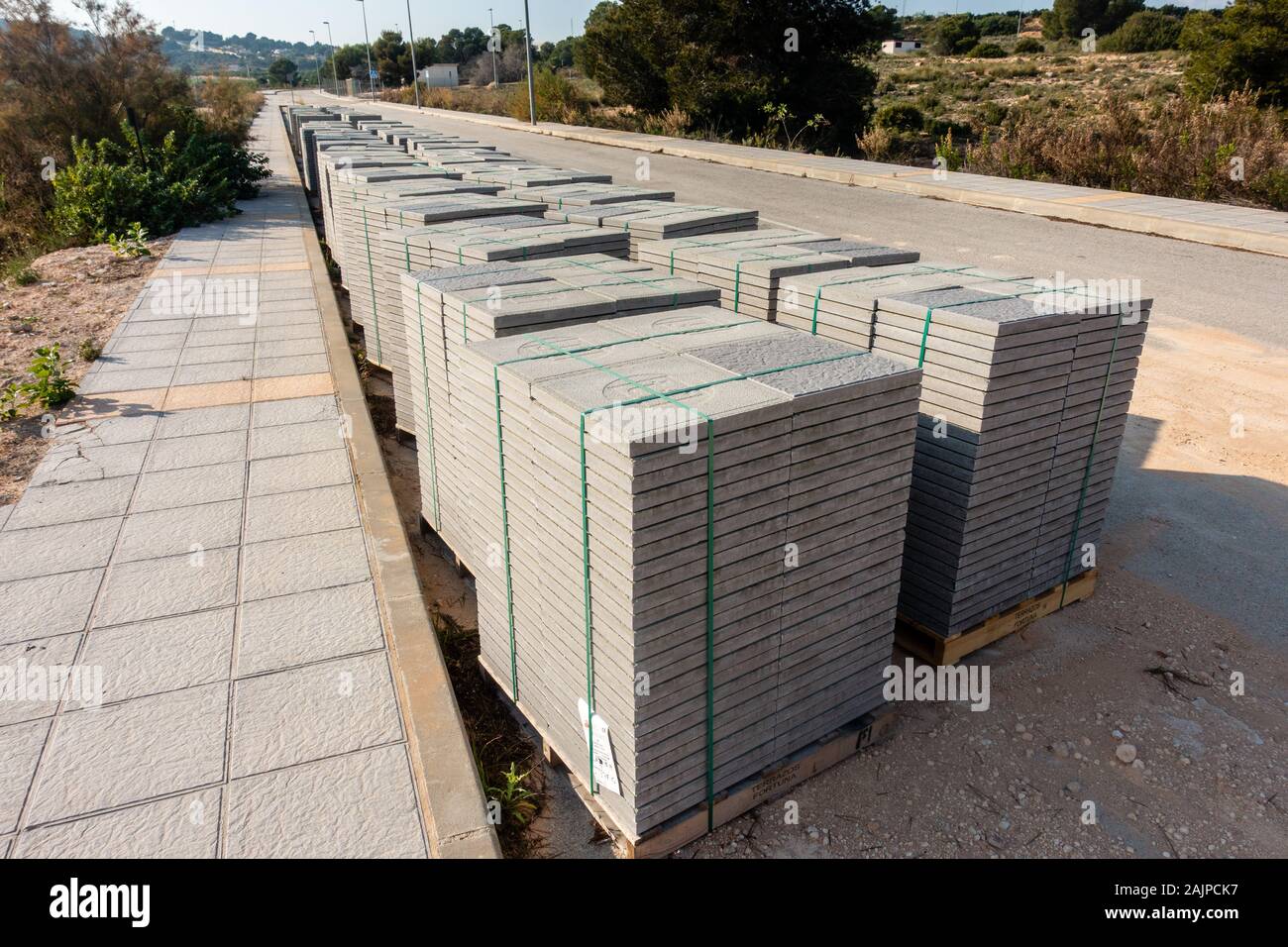 paving slabs stacked Stock Photo - Alamy