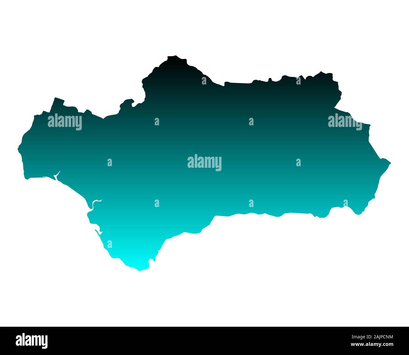 Map of Andalusia Stock Photo - Alamy