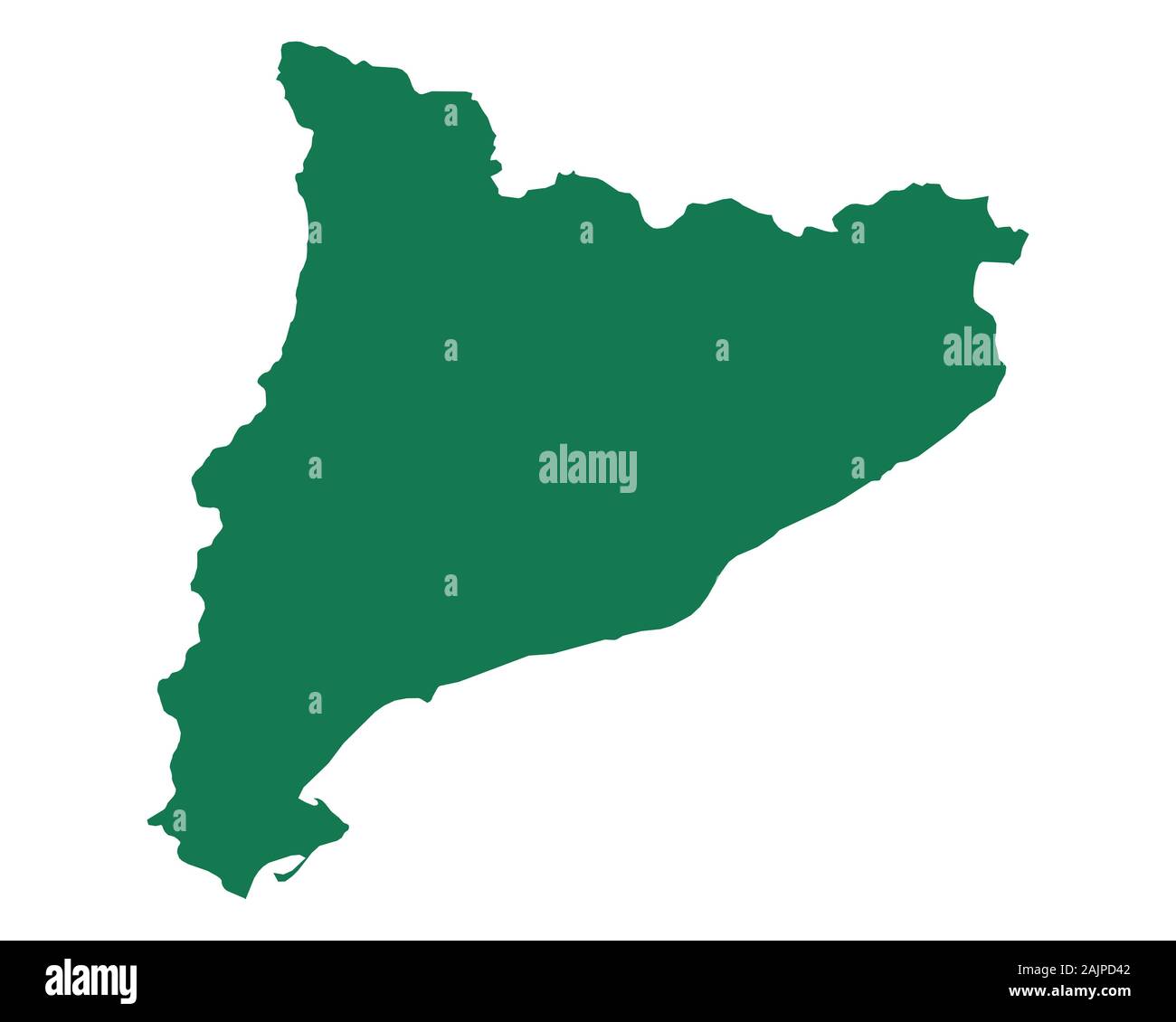 Map of Catalonia Stock Photo - Alamy