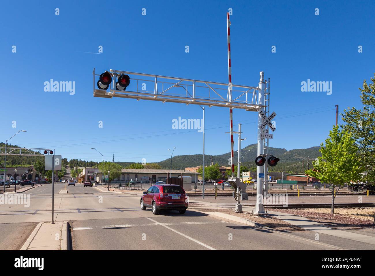 Railroad Crossing Intersection High Resolution Stock Photography and ...