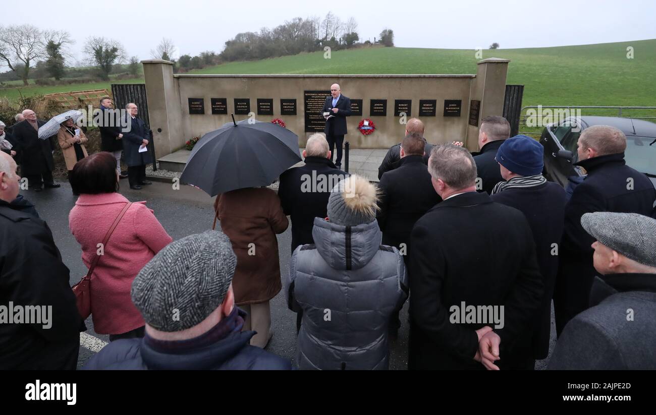 Pastor Barrie Halliday speaking at the Kingsmill memorial service at ...