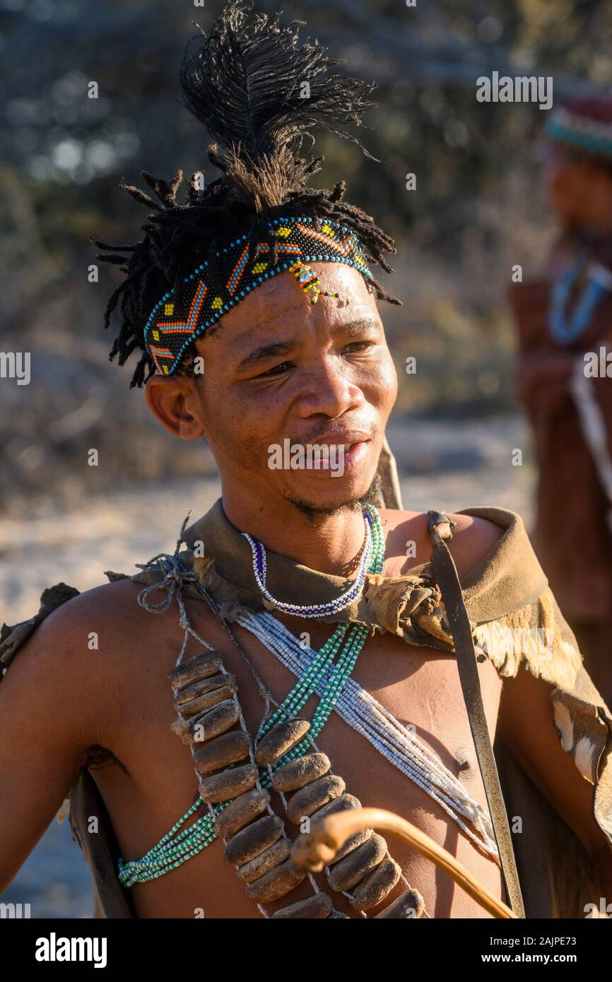 San Bushman, Kalahari, Botswana Stock Photo - Alamy