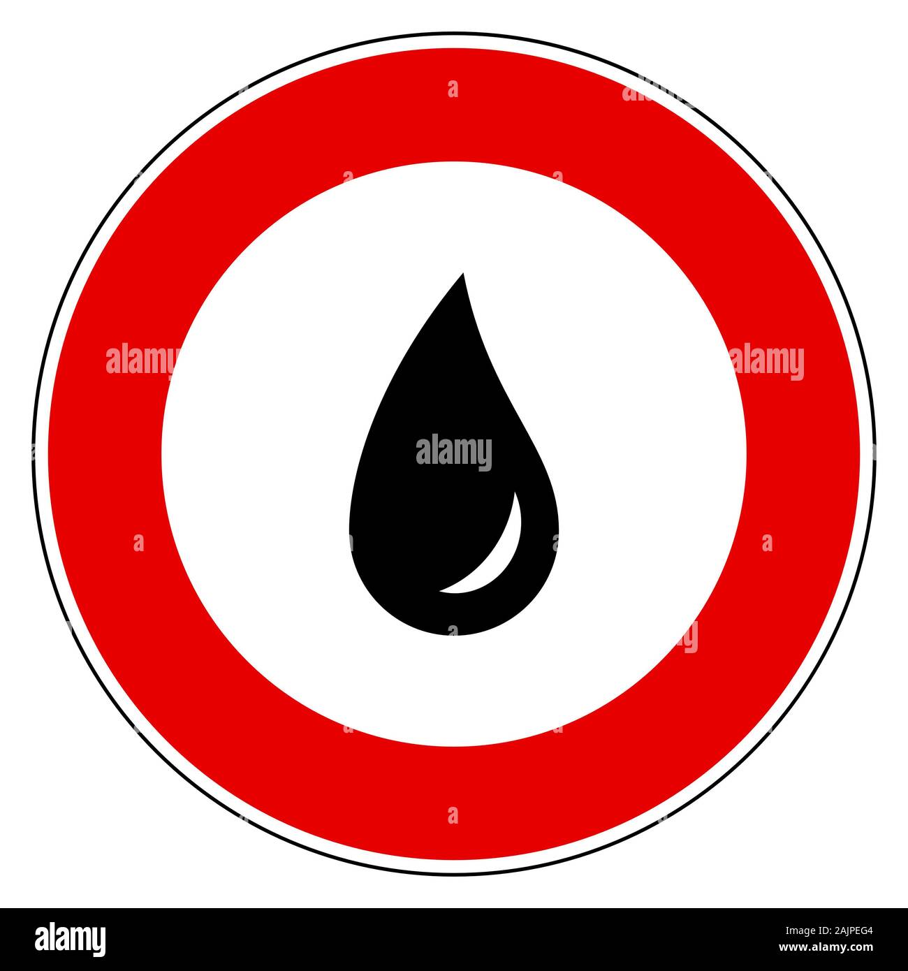 Water drop and prohibition sign Stock Photo - Alamy