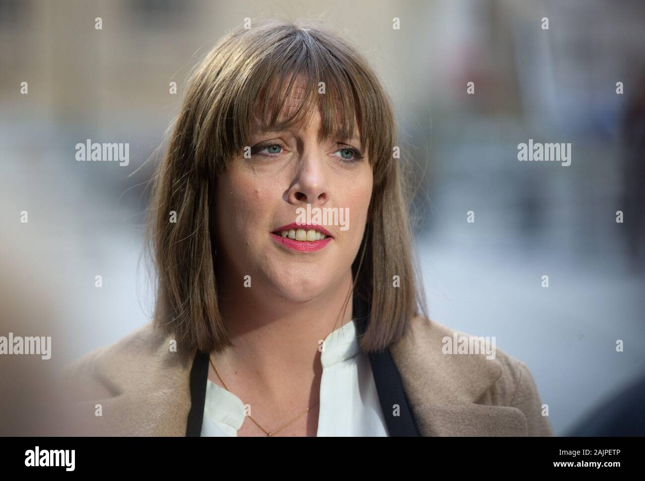 London, UK, 05 Jan 2020 Jess Phillips, Labour Leader candidiate gives ...