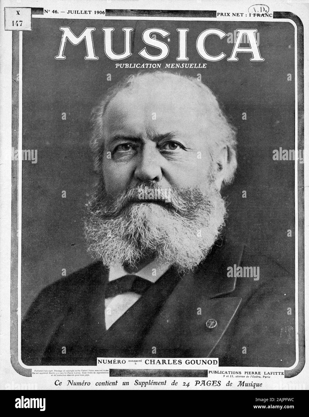 Portrait de Charles Gounod - in "Musica" de juillet 1906, photographie ...