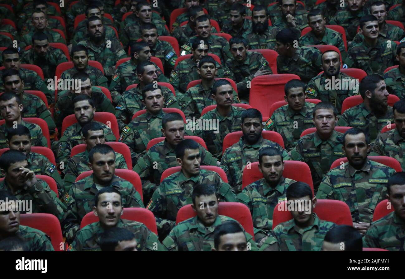 Kabul, Afghanistan. 5th Jan, 2020. Afghan army soldiers take part in ...