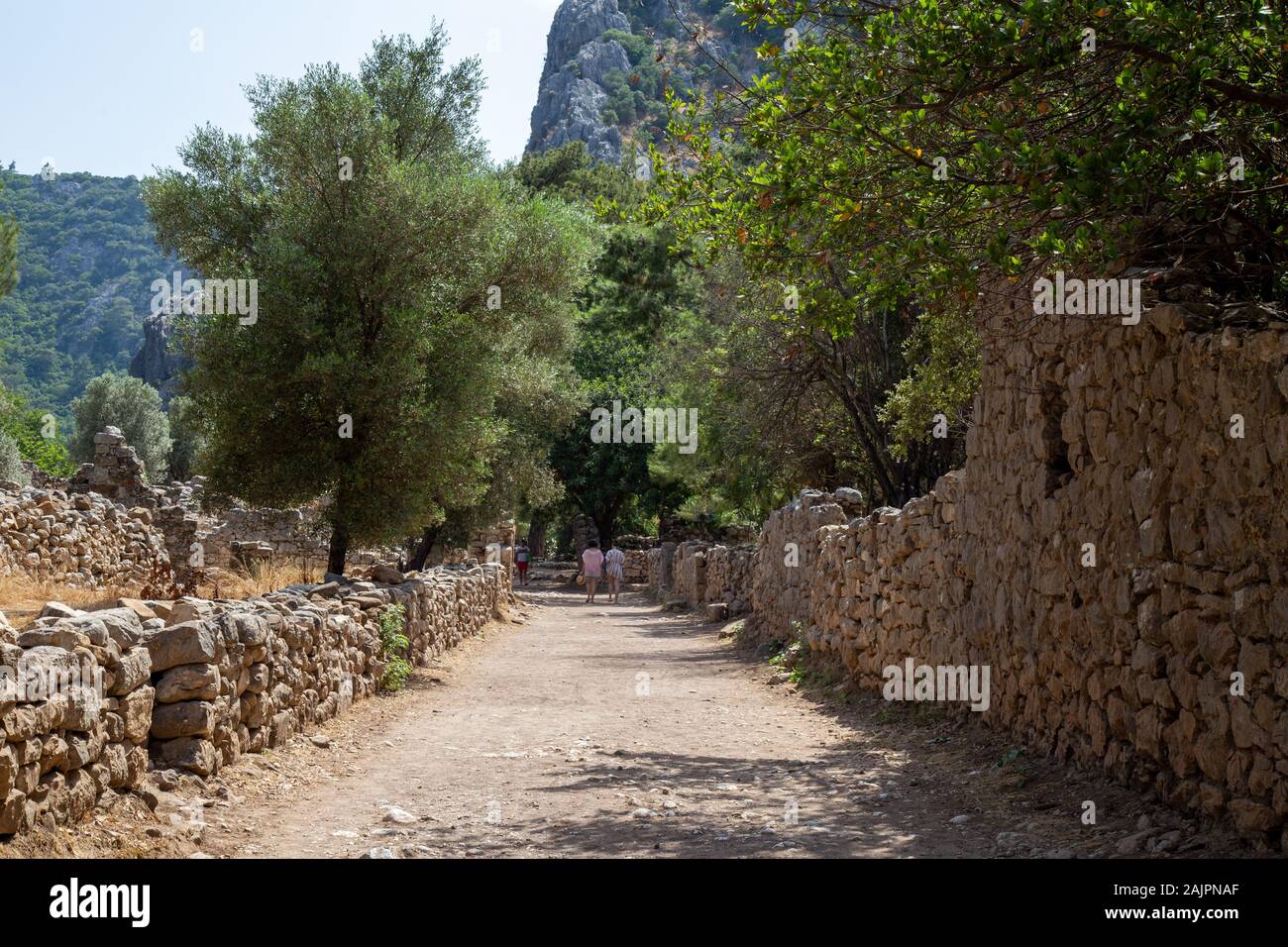 Ruins of the ancient city of Olympos in Cirali village in Antalya ...