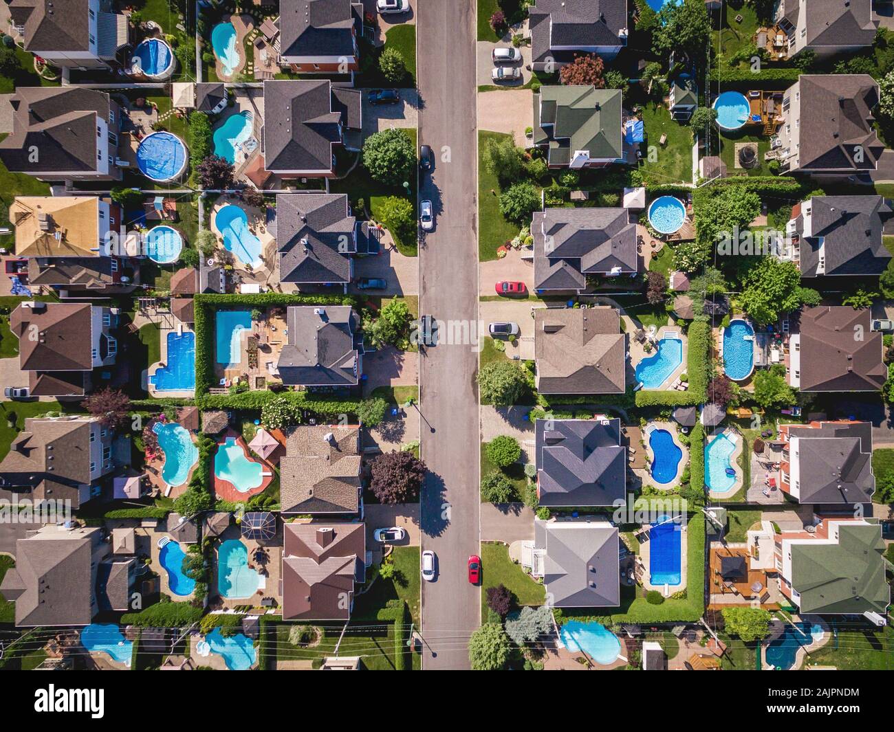 Top down view wealthy neighbourhood hi-res stock photography and images ...