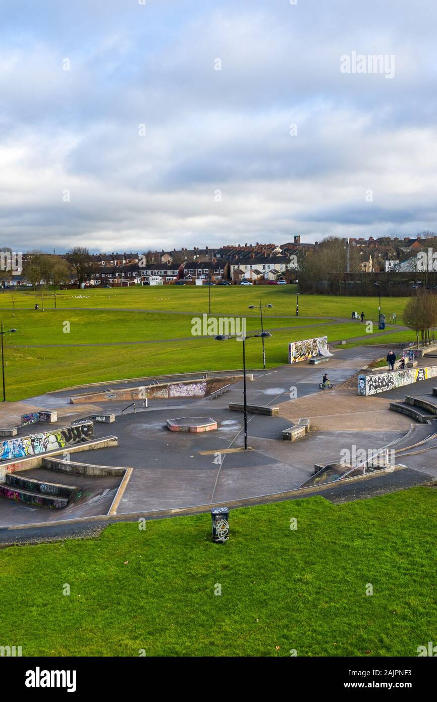 Hanley forest park, Stoke on Trent, Overhead aerial view of central ... Hanley forest park, Stoke on Trent, Overhead aerial view of central ...