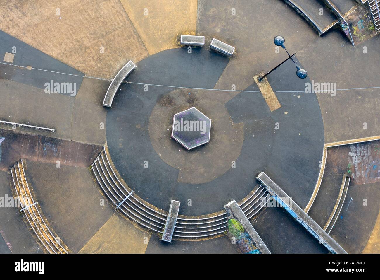 Hanley forest park, Stoke on Trent, Overhead aerial view of central ... Hanley forest park, Stoke on Trent, Overhead aerial view of central ...