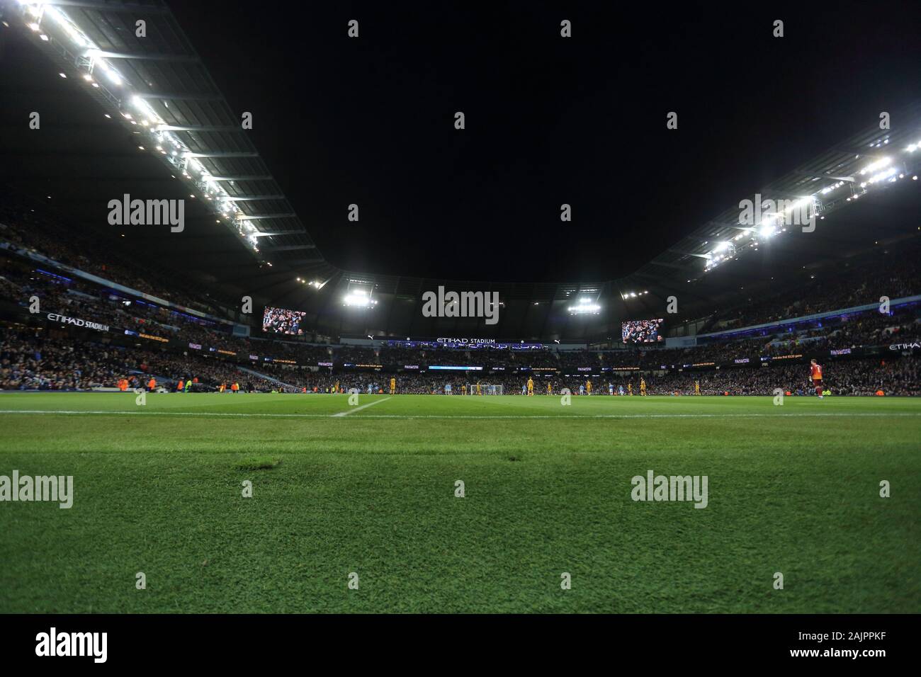 Seats inside etihad stadium manchester hi-res stock photography and ...