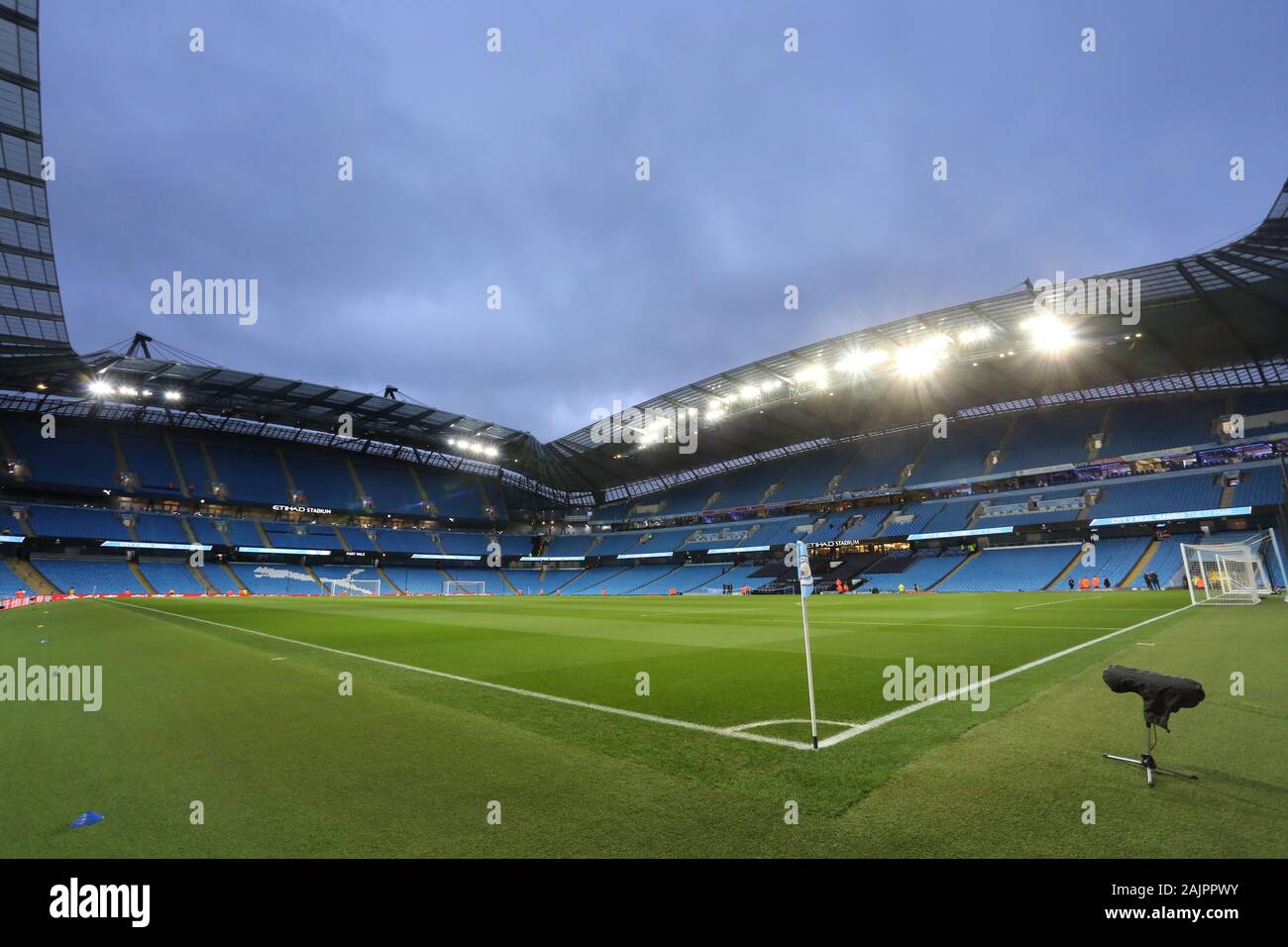 Manchester, UK. 4th January, 2020. A general view inside the Etihad ...