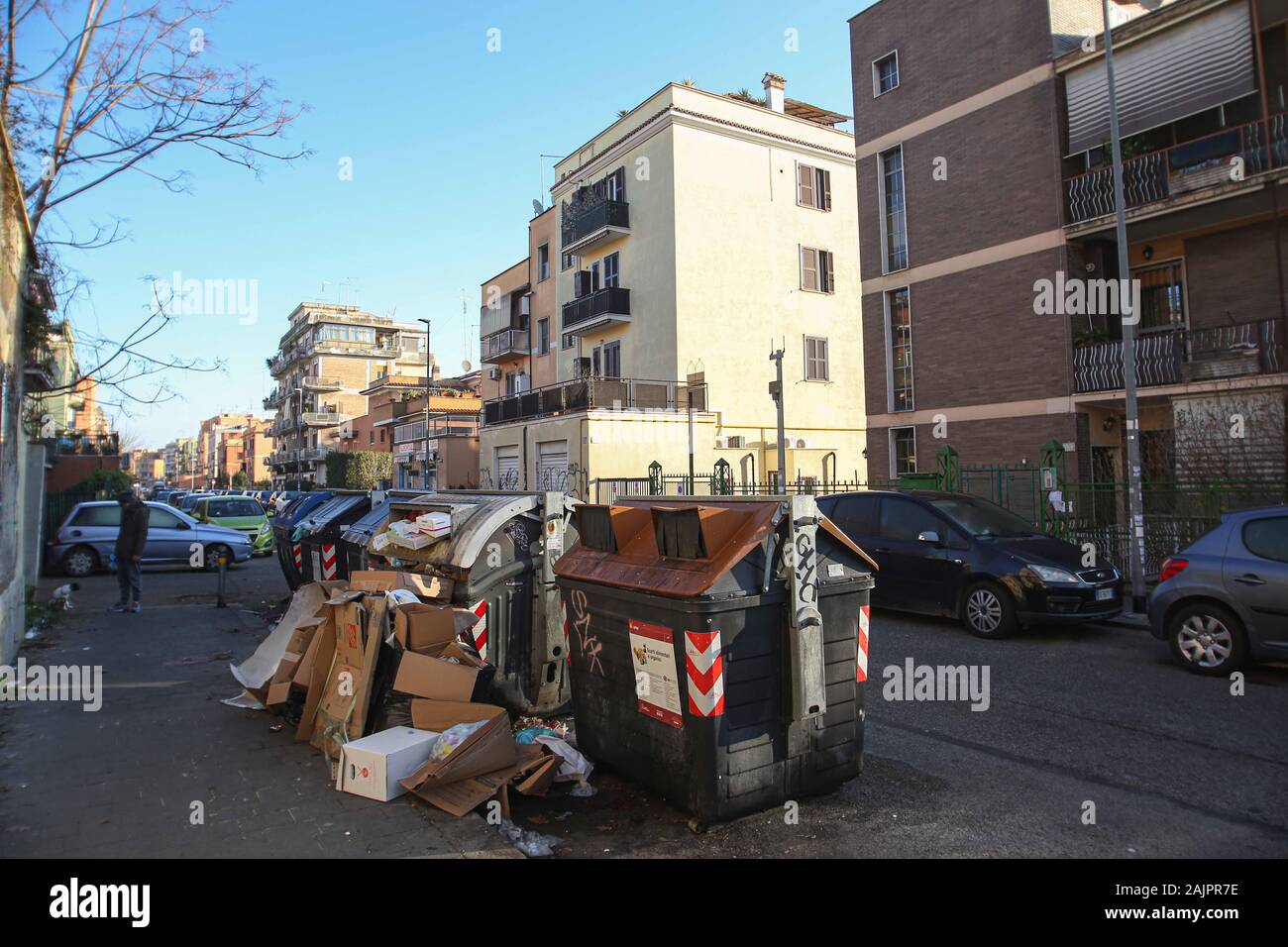 Rome, Italy. 05th Jan, 2020. Waste emergency in Rome. The Centocelle ...