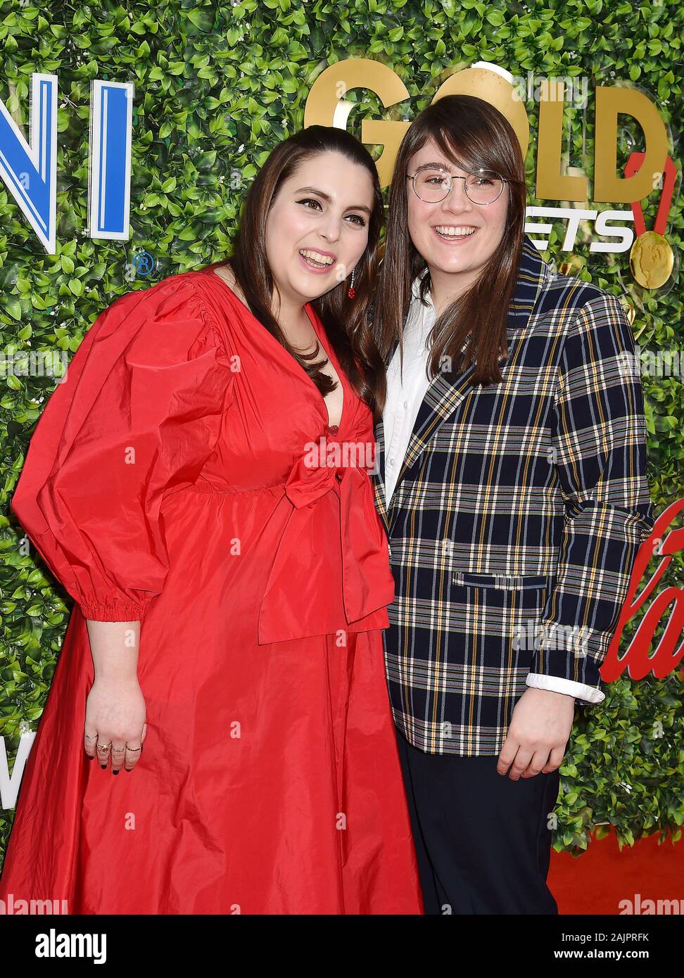 BEVERLY HILLS, CA - JANUARY 04: Beanie Feldstein (L) and Bonnie Chance ...