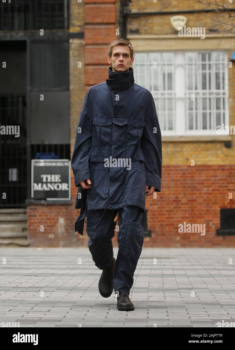 Models on the catwalk during the Chalayan London Fashion Week Men's ...