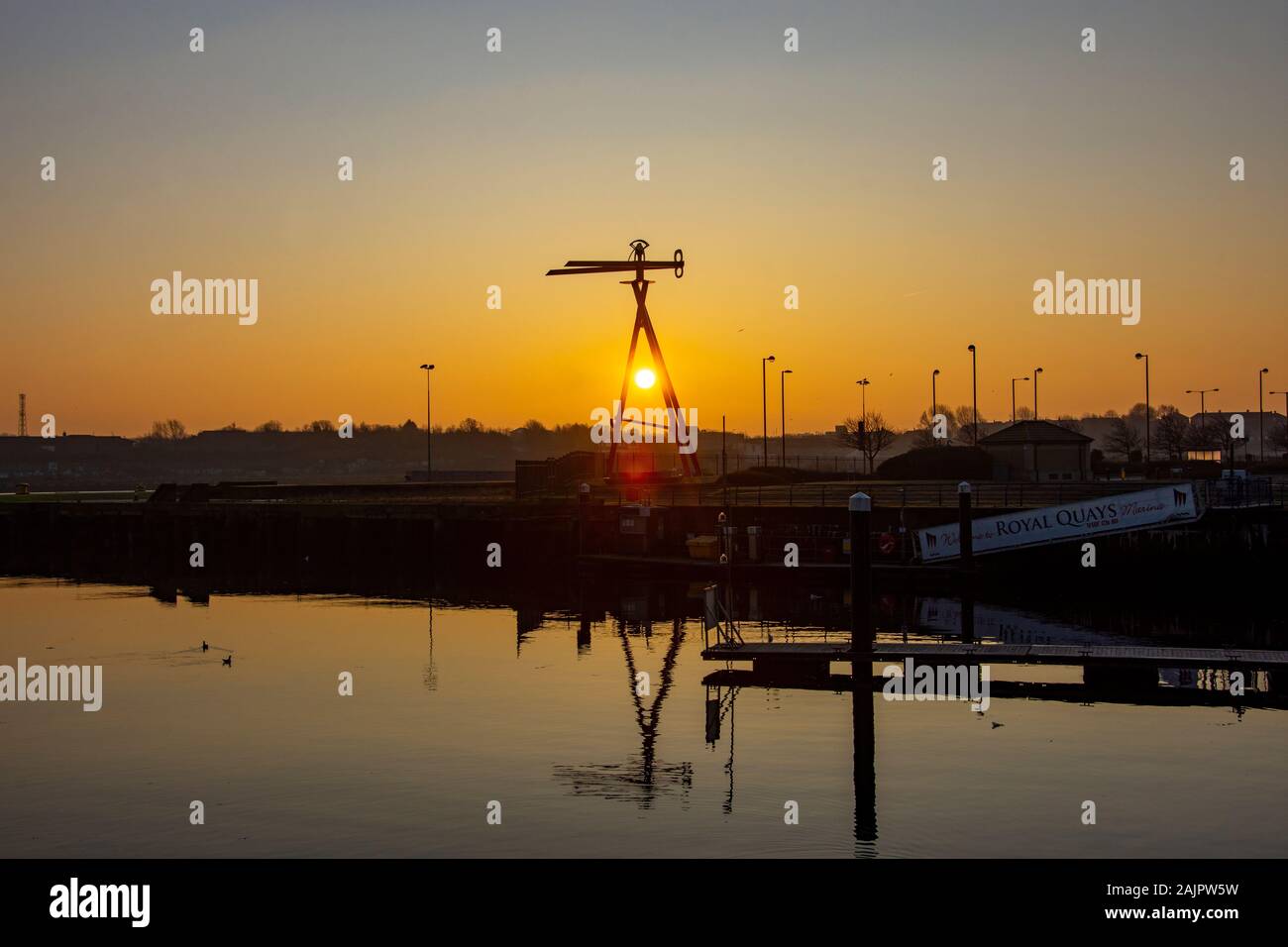 Sunrise at North Shields Marina Stock Photo - Alamy