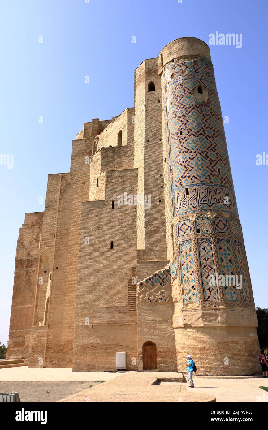 September 26 2019 - Shahrisabz, Uzbekistan: The gigantic portal of Ak ...